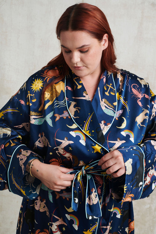 Zodiac Silk Robe - Karen Mabon Ltd